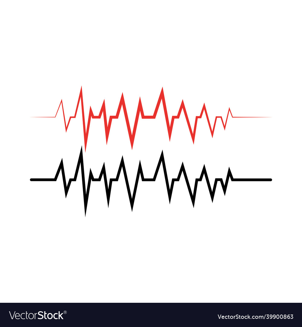 Pulse line template image Royalty Free Vector Image