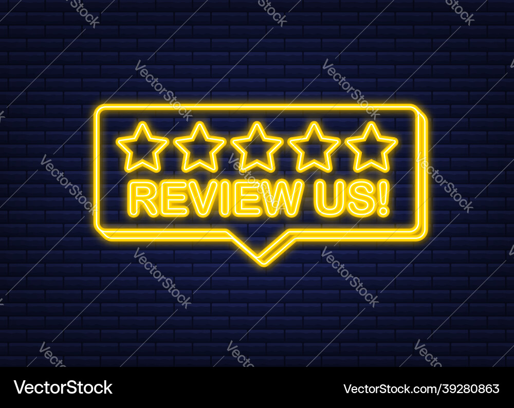 Review us user rating concept and rate Royalty Free Vector