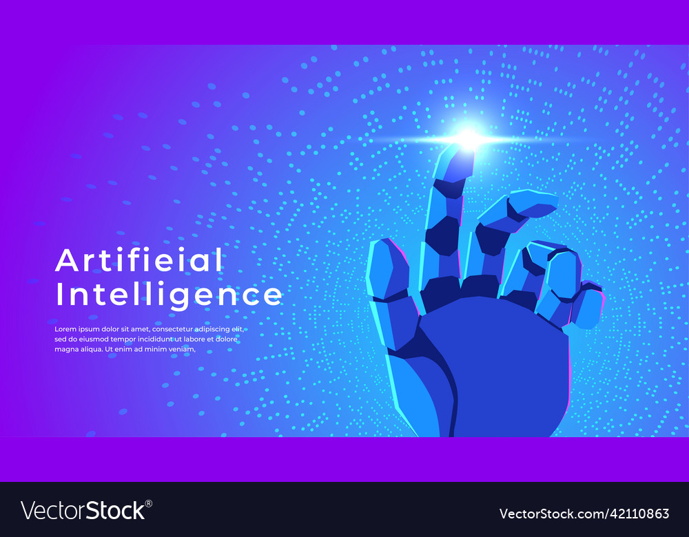 Robot hand pointing bionic gestures digital Vector Image