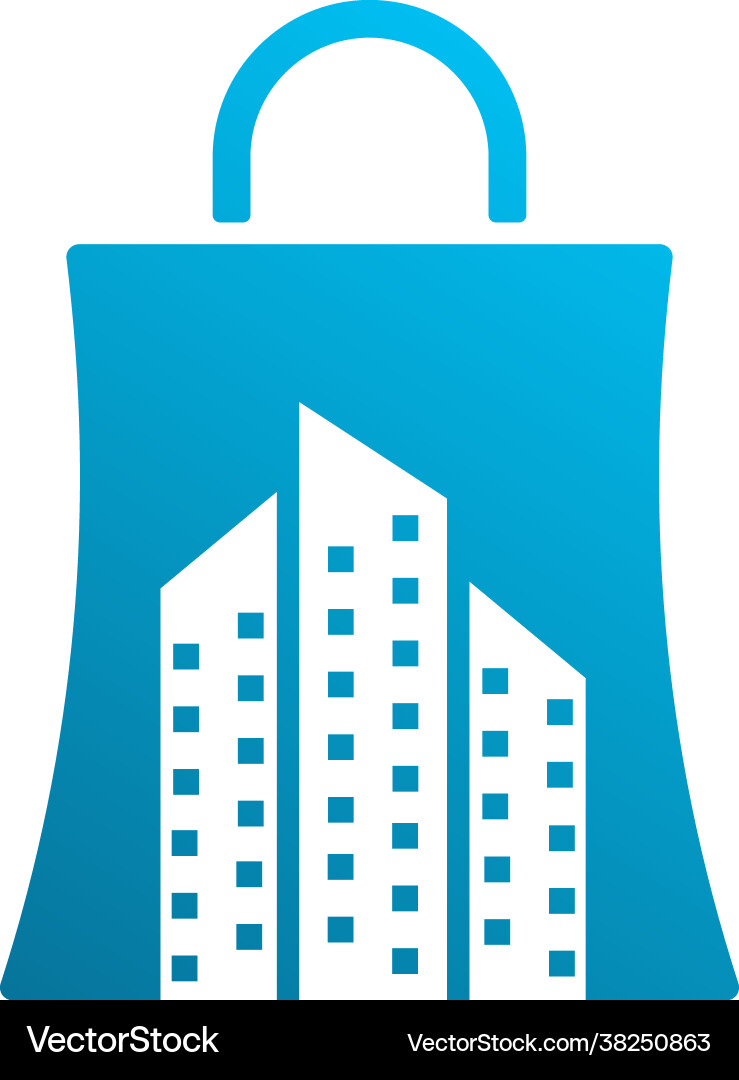 Shop city logo template creative building logo Vector Image