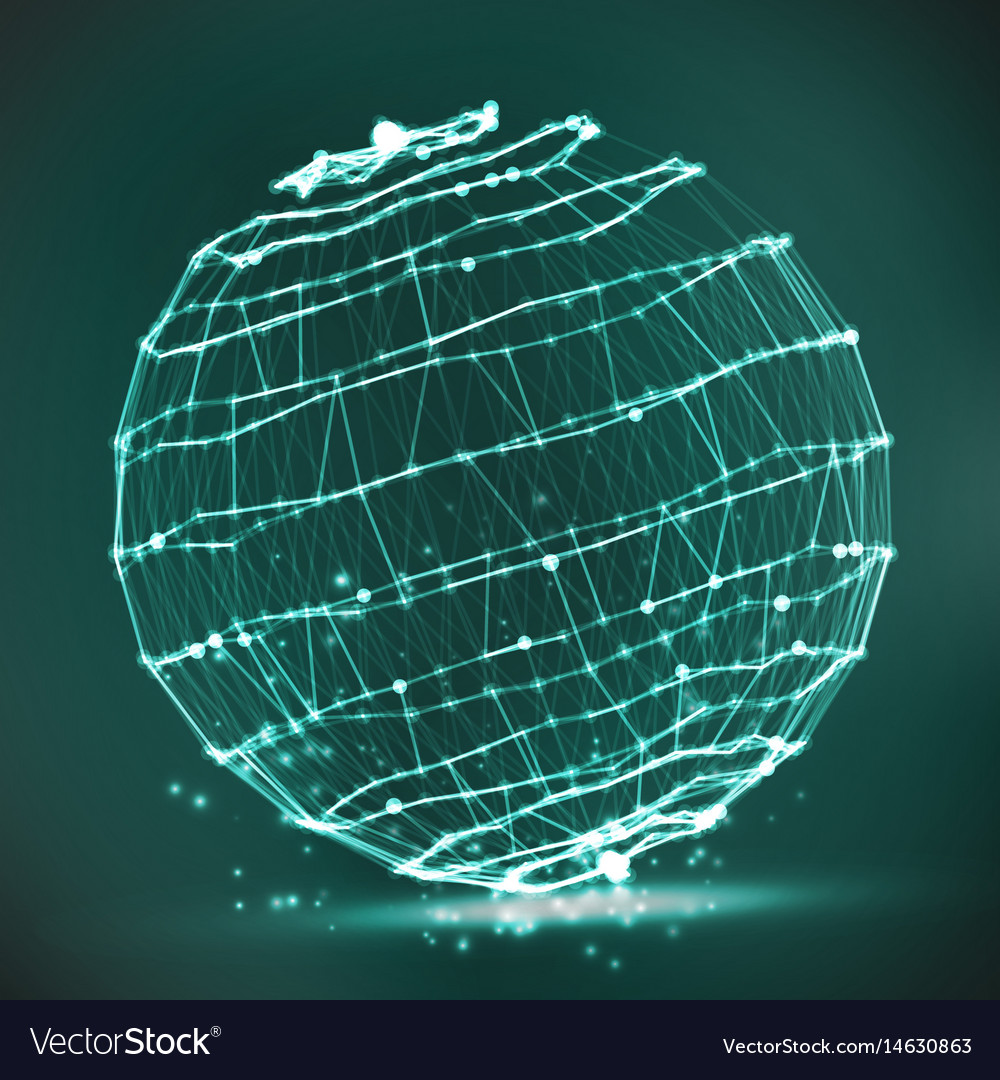 Splash particles connection structure abstract Vector Image