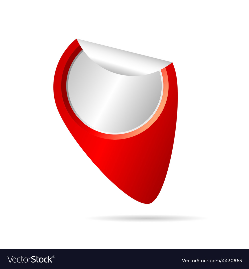 Sticker pointer red Royalty Free Vector Image - VectorStock