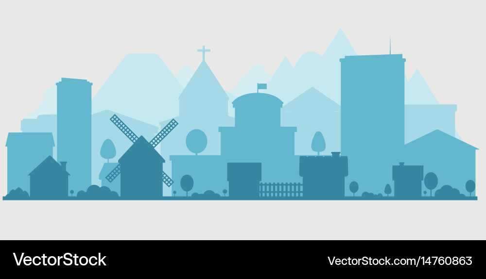 Suburban and urban panorama Royalty Free Vector Image