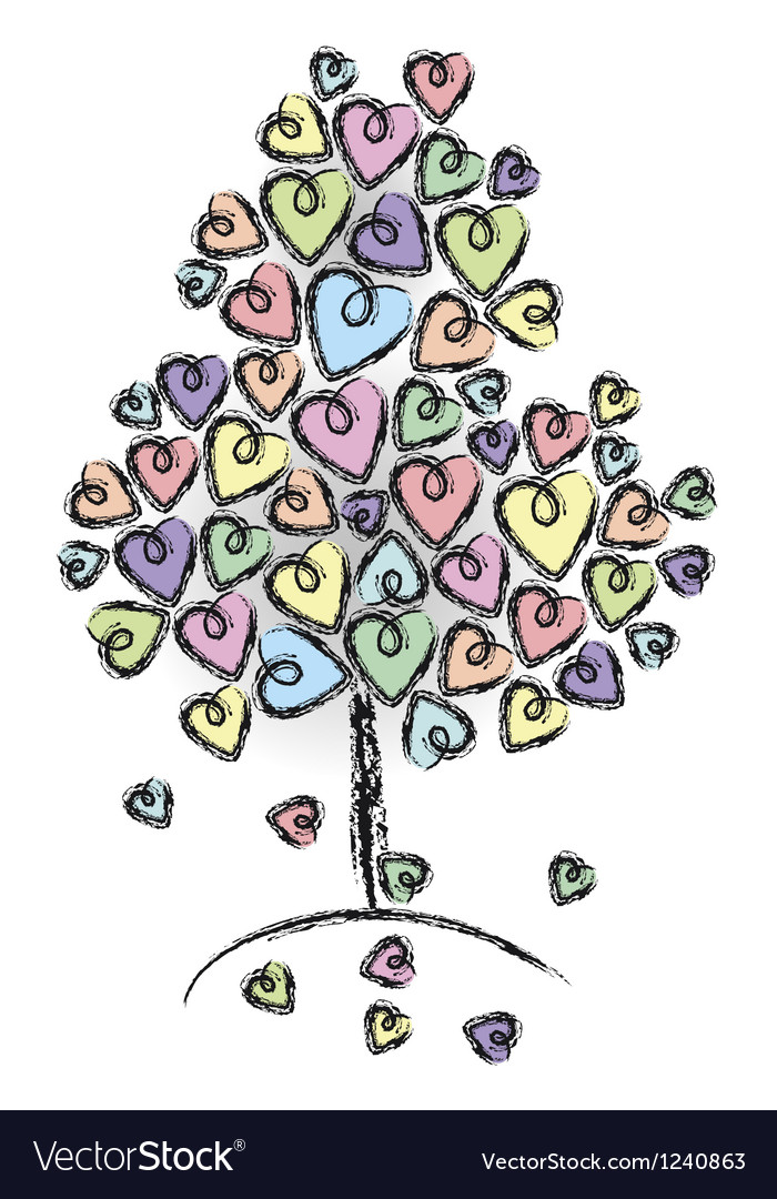 Tree love Royalty Free Vector Image - VectorStock