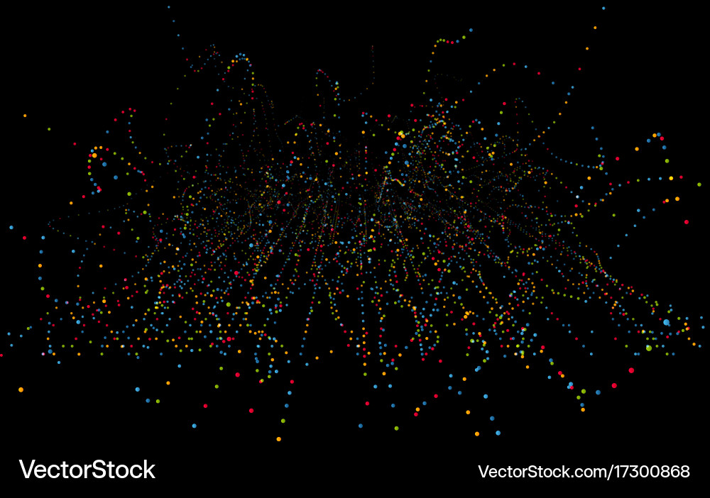 Abstract futuristic colorful dots Royalty Free Vector Image