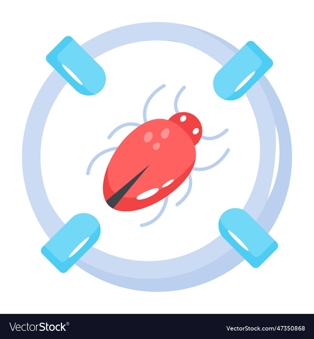 Bug scan Royalty Free Vector Image - VectorStock