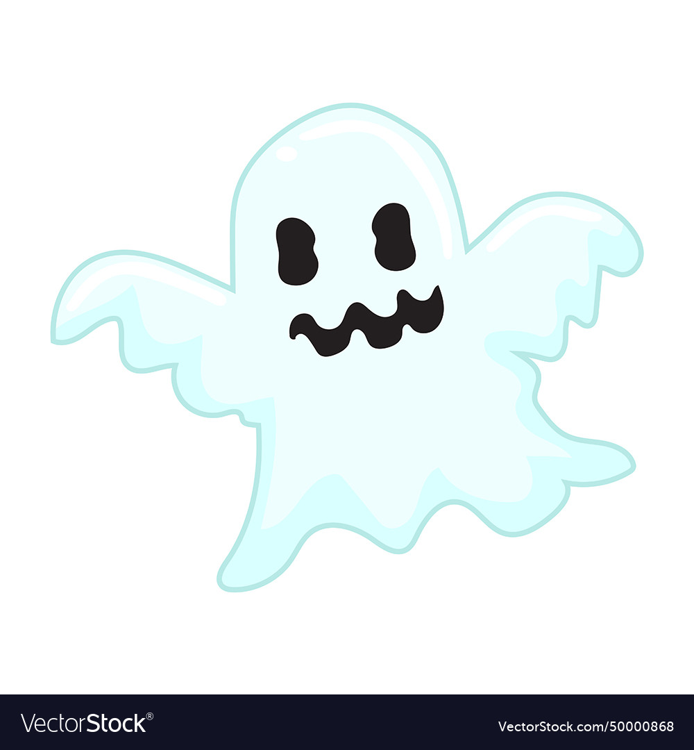 Cute ghost isolated Royalty Free Vector Image - VectorStock
