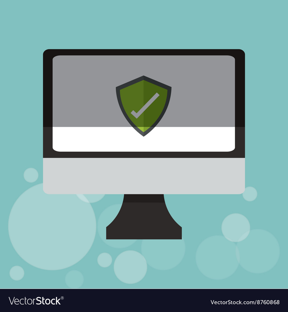 Cyber security antivirus design Royalty Free Vector Image