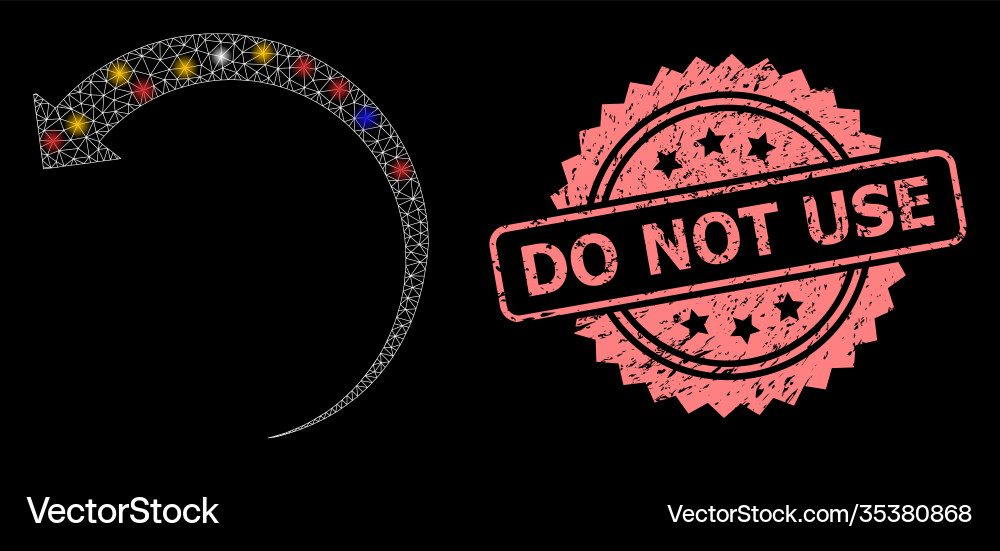 Distress do not use stamp seal and net rotate Vector Image