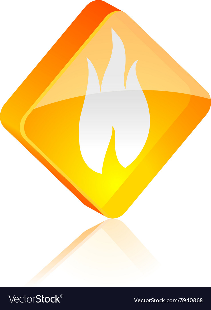 Fire button Royalty Free Vector Image - VectorStock