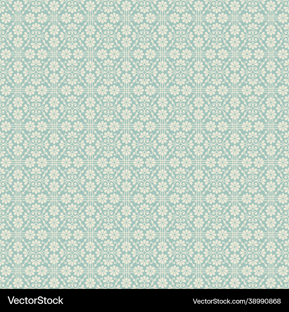 Floral seamless background in two colors Vector Image