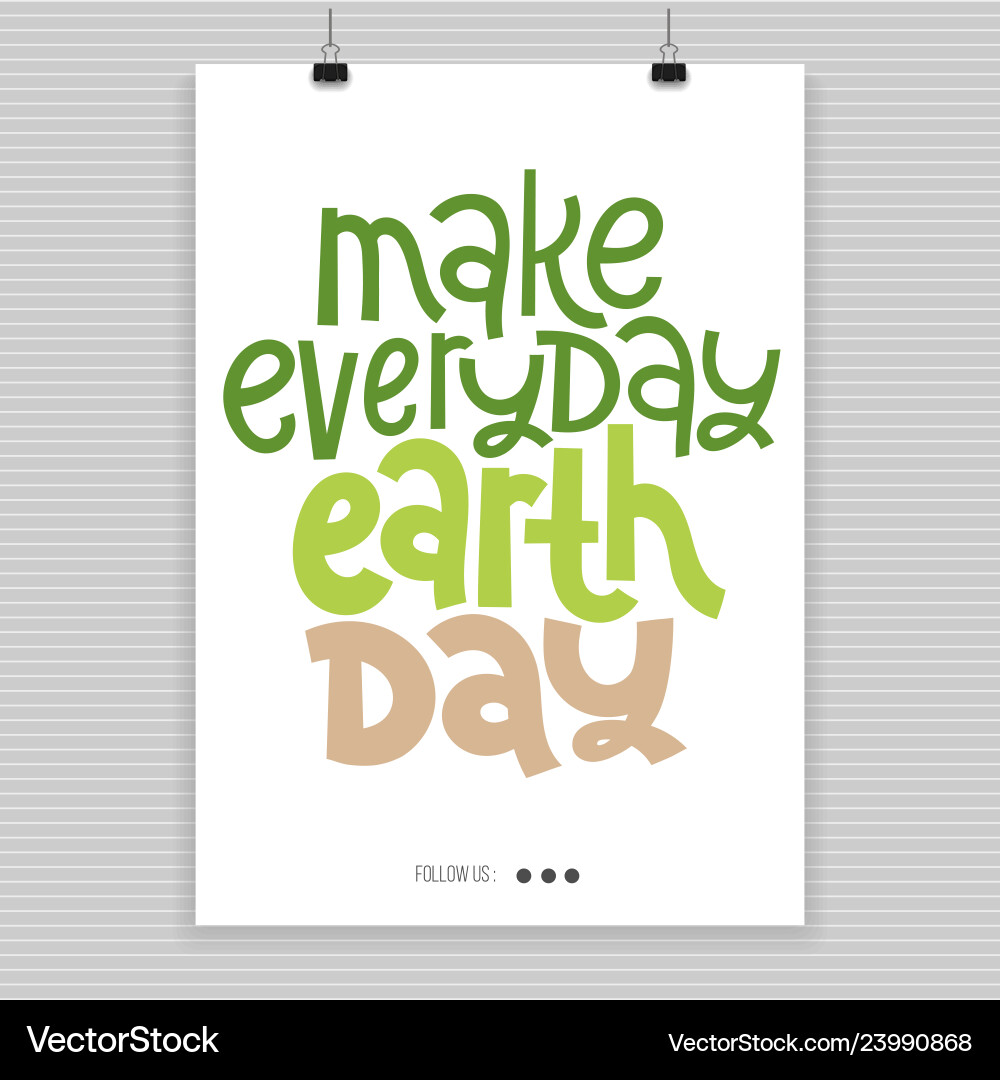 Green phrases about ecology Royalty Free Vector Image