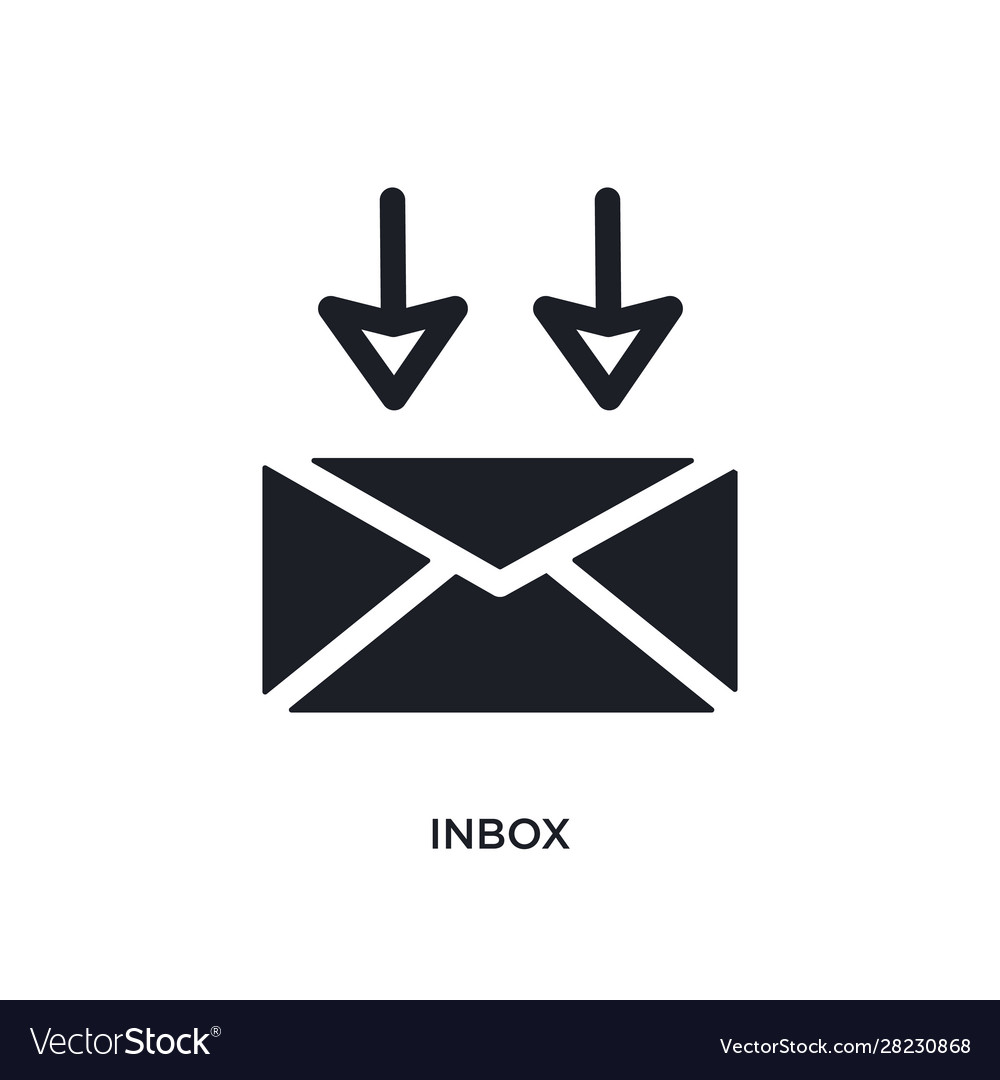 Inbox isolated icon simple element from message Vector Image