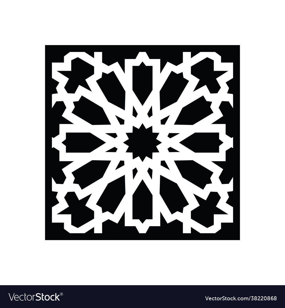 Islamic laser cutting pattern Royalty Free Vector Image