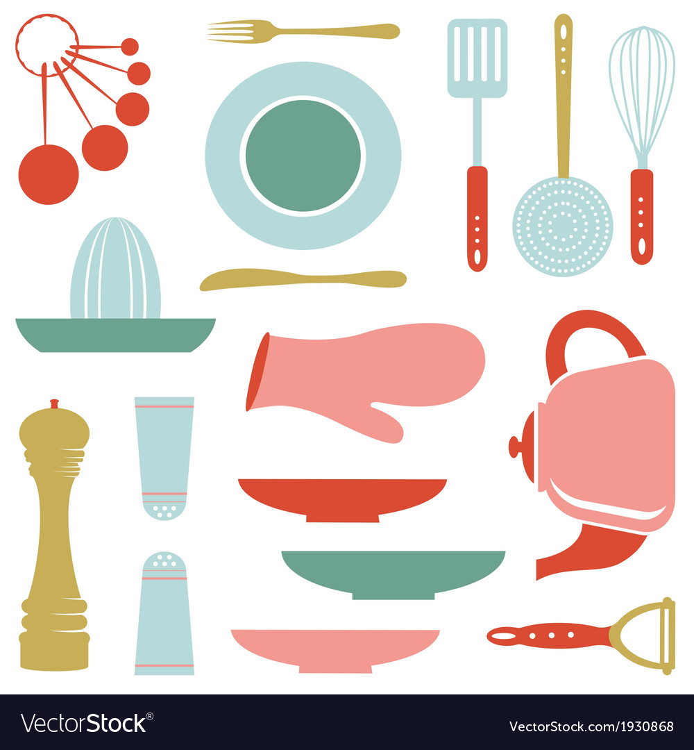 Kitchen collection Royalty Free Vector Image - VectorStock