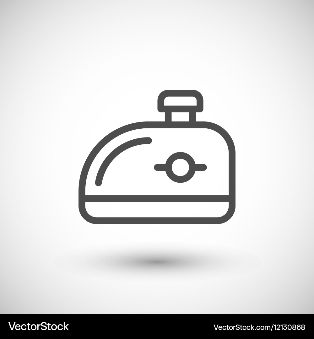 Motorcycle gas tank line icon Royalty Free Vector Image