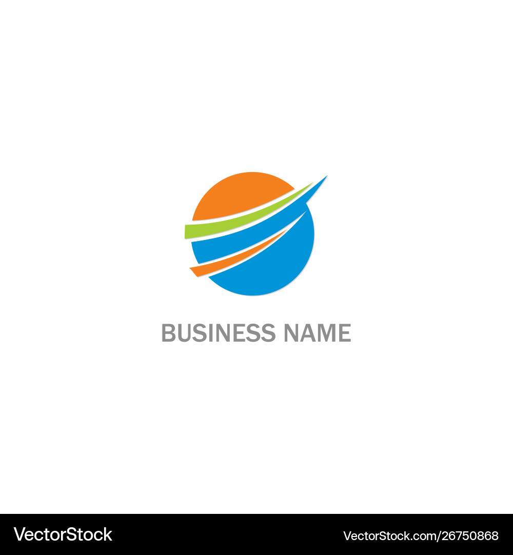 Round abstract globe planet logo Royalty Free Vector Image