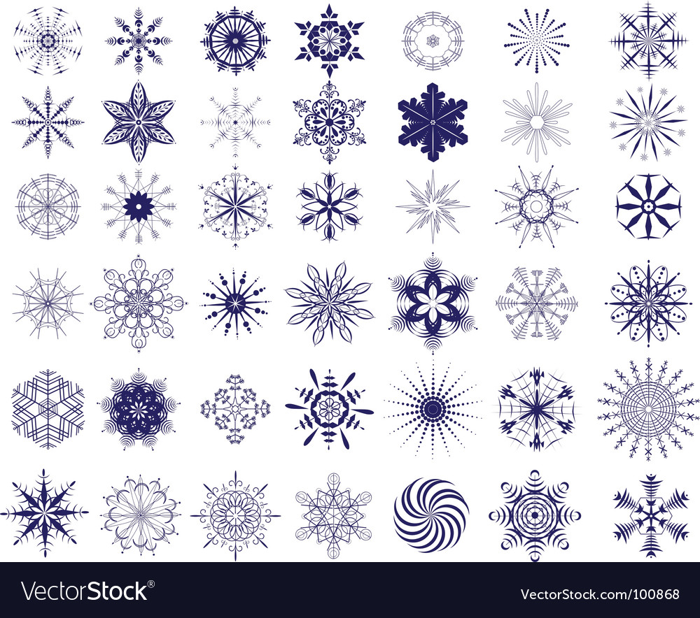 Snowflakes Royalty Free Vector Image - VectorStock