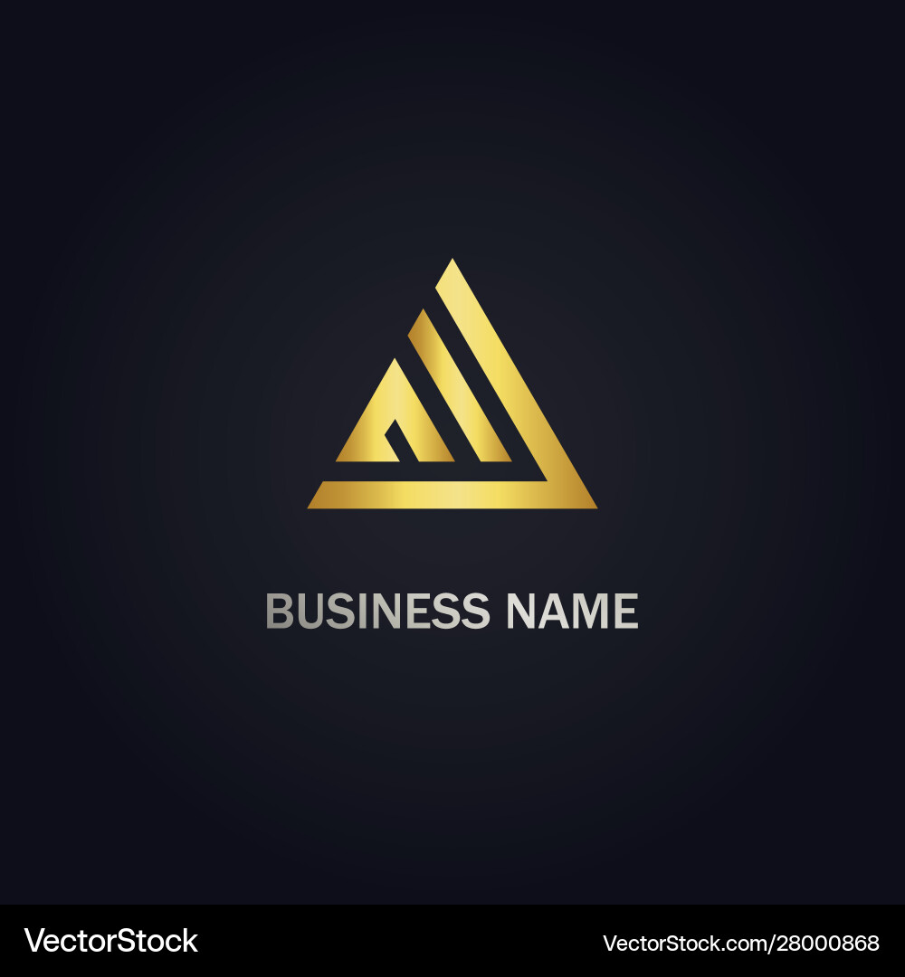 Triangle line business company logo Royalty Free Vector
