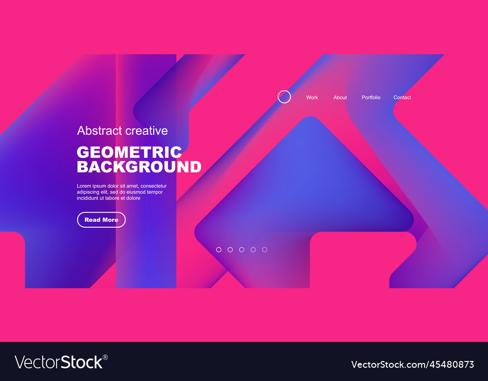 Abstract Trendy Geometric Patterns Poster With Vector Image