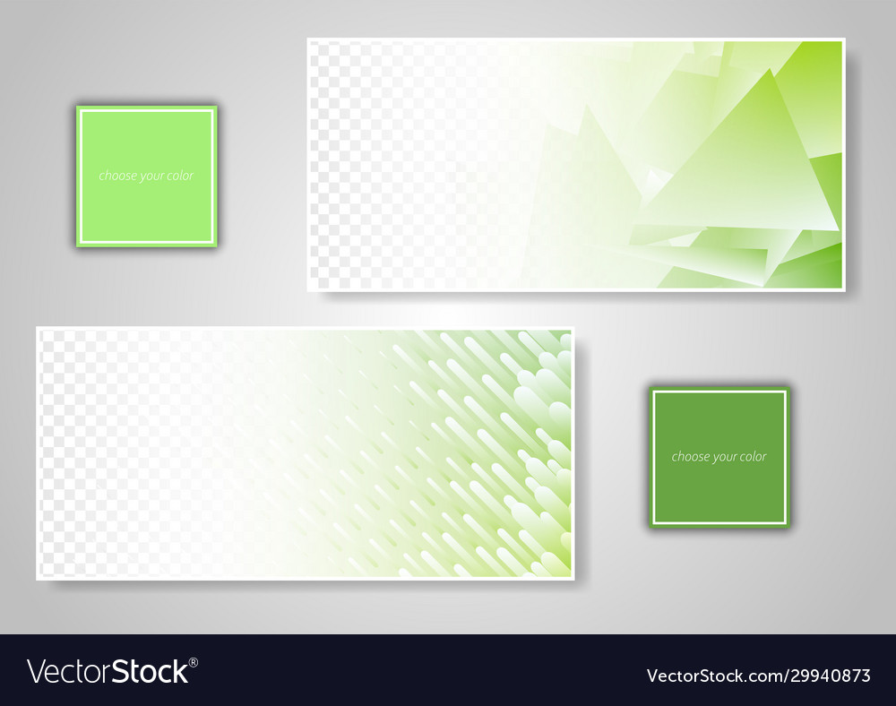 Abstract various colorful header set collection Vector Image