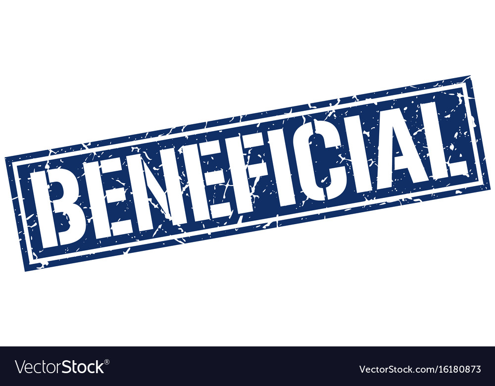 Beneficial square grunge stamp Royalty Free Vector Image