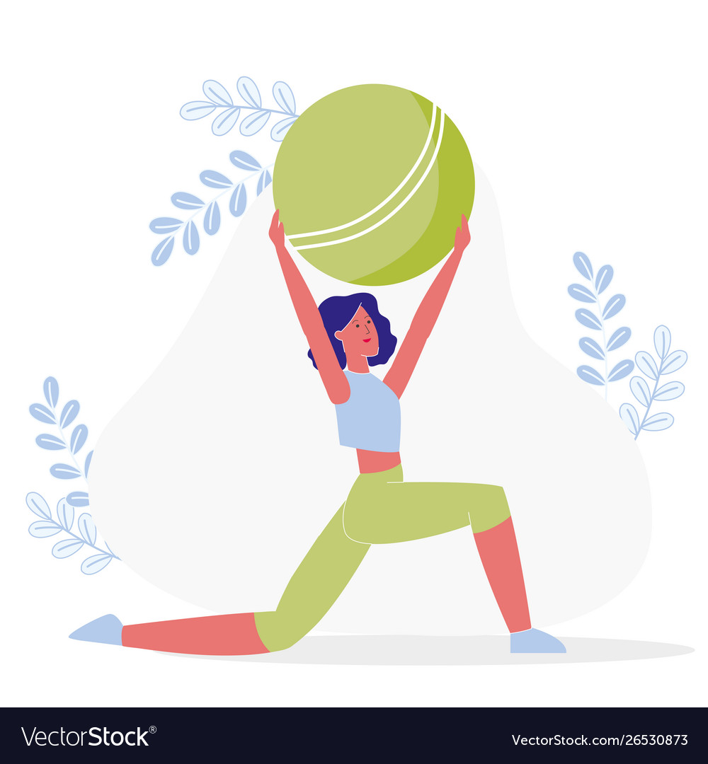 Flexibility exercise workout Royalty Free Vector Image