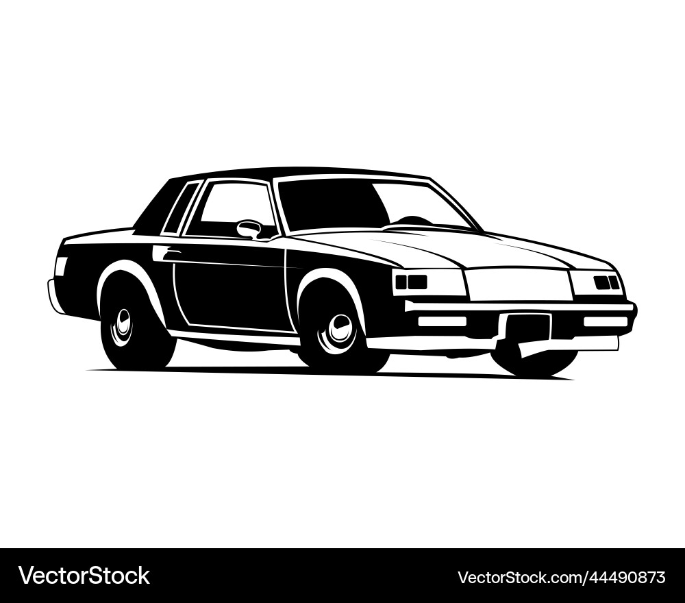 Isolated american muscle car Royalty Free Vector Image