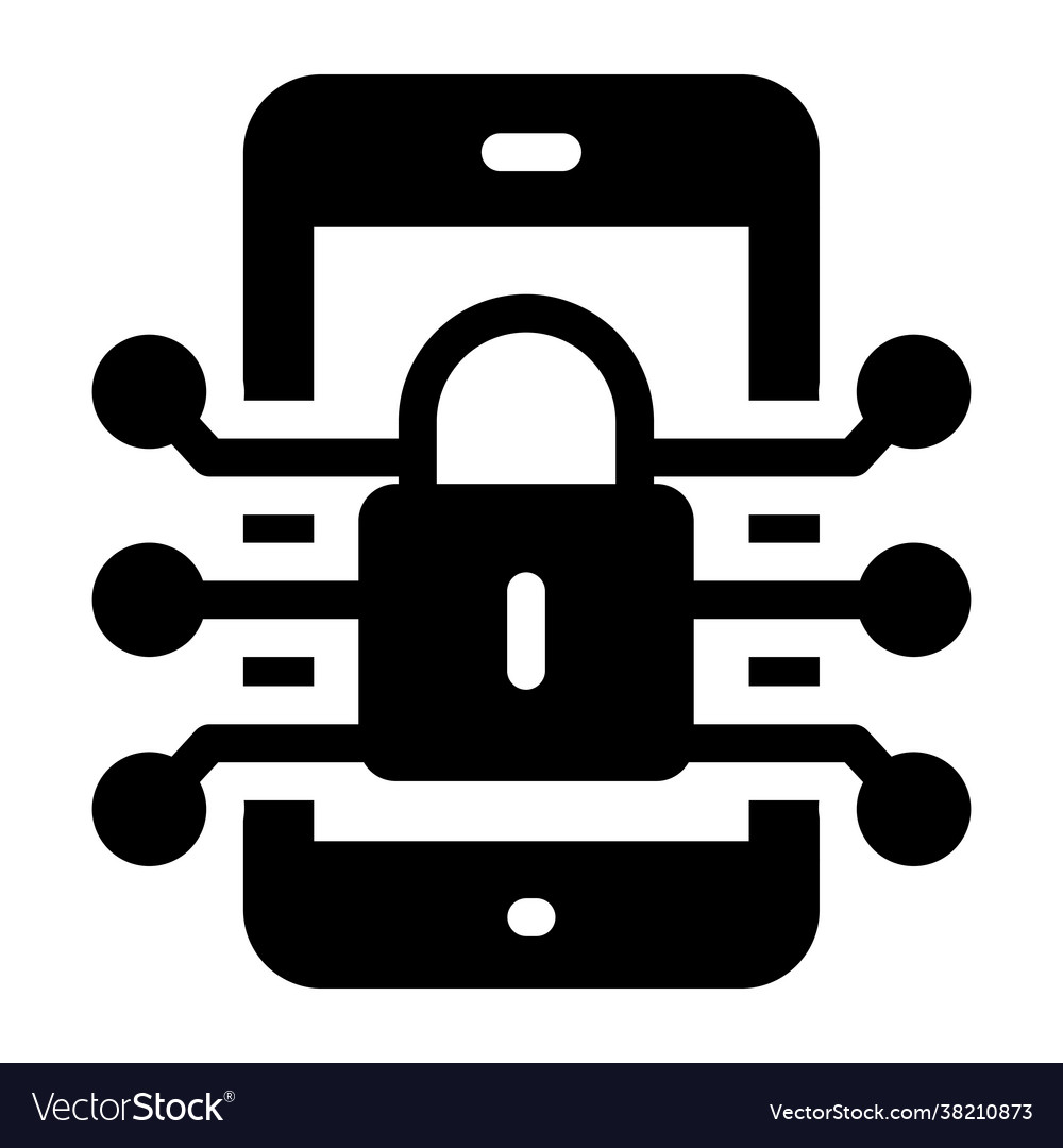 Mobile encryption Royalty Free Vector Image - VectorStock