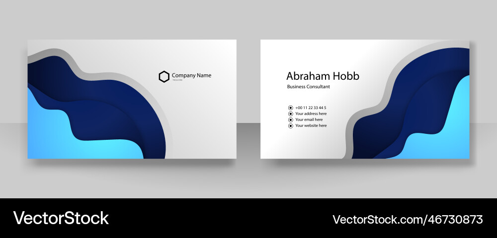 Modern stylish blue business card design creative Vector Image