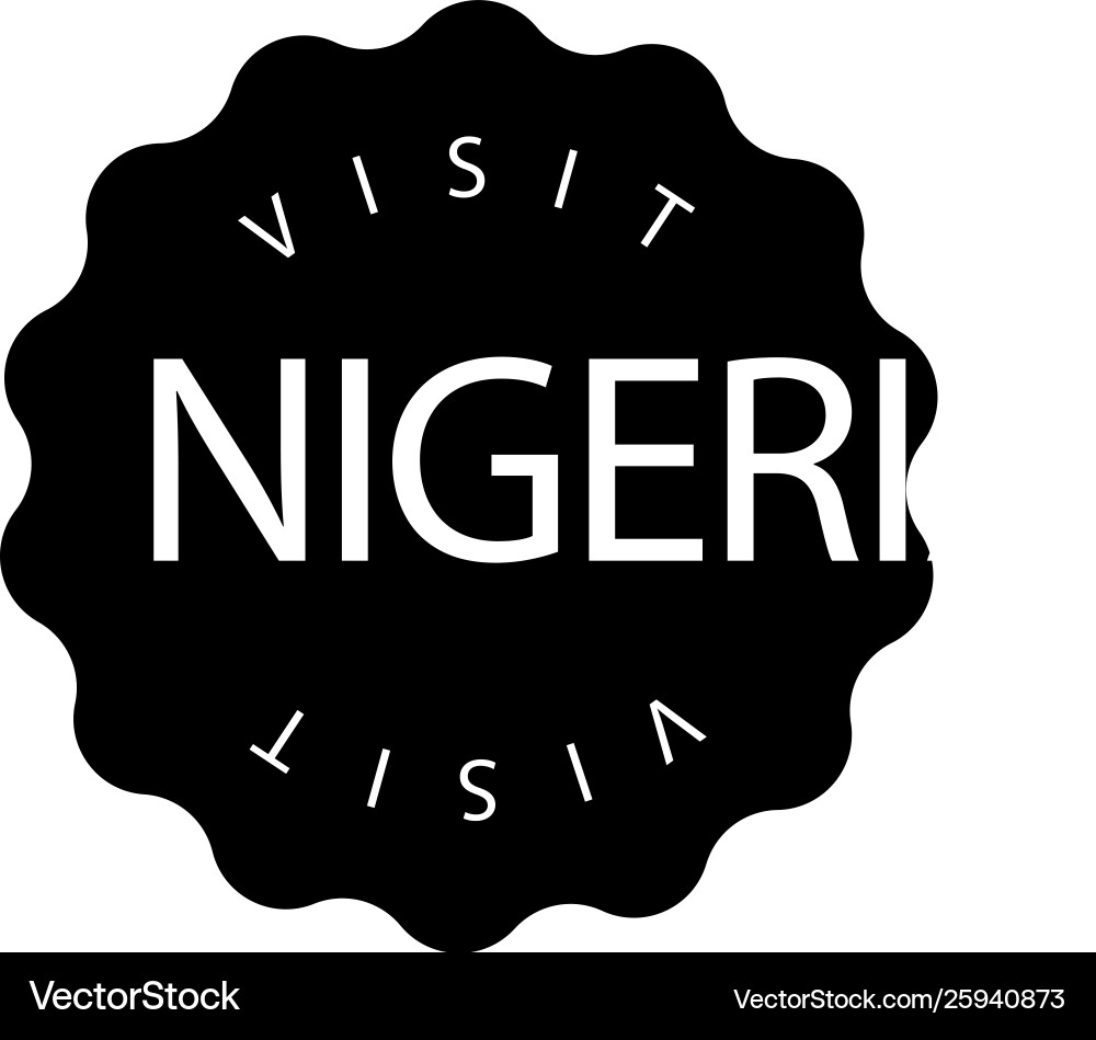 Nigeria black stamp on white Royalty Free Vector Image