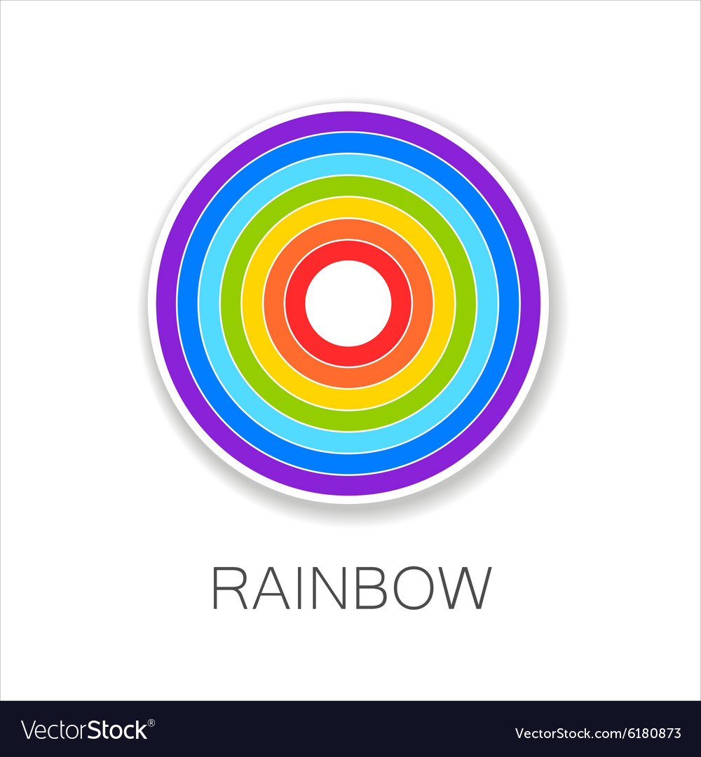 Rainbow logo Royalty Free Vector Image - VectorStock