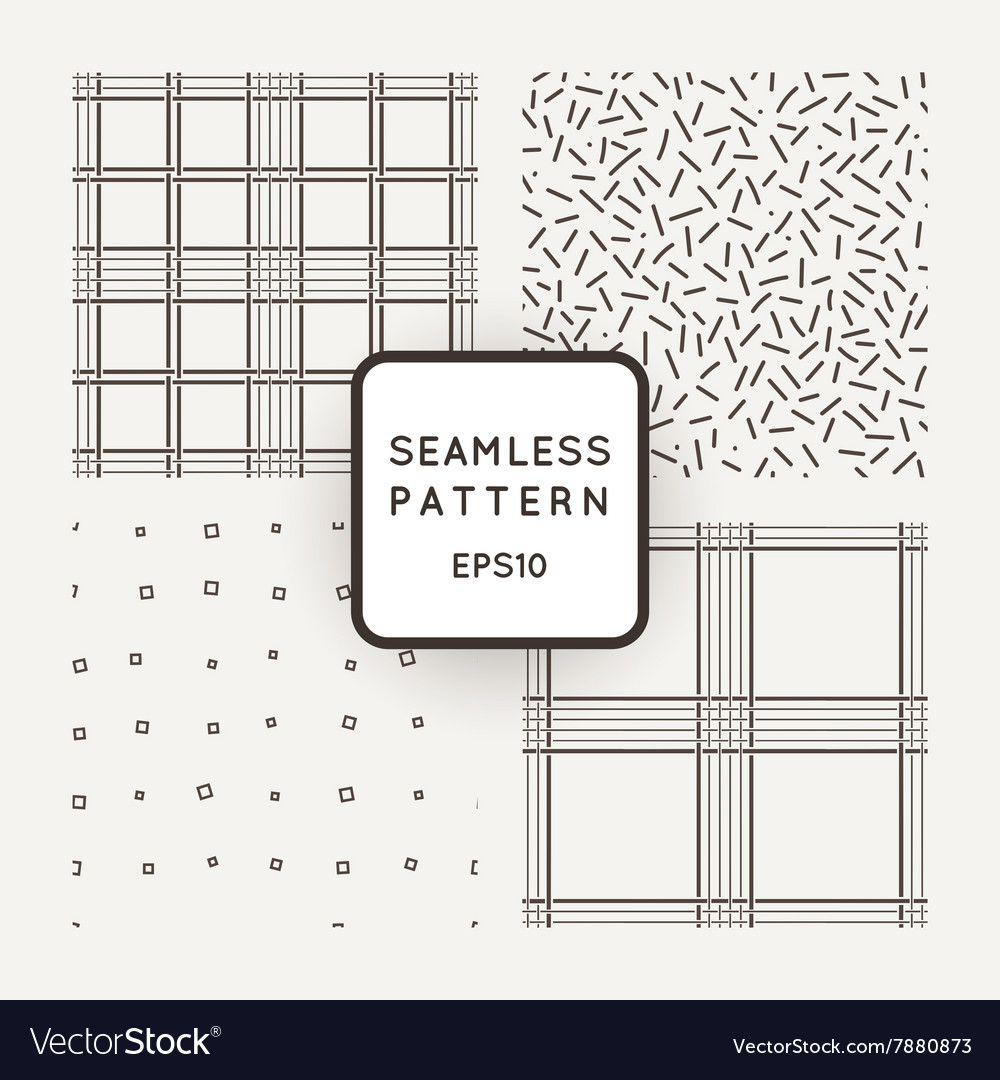 Set Of Seamless Pattern Intersecting Royalty Free Vector