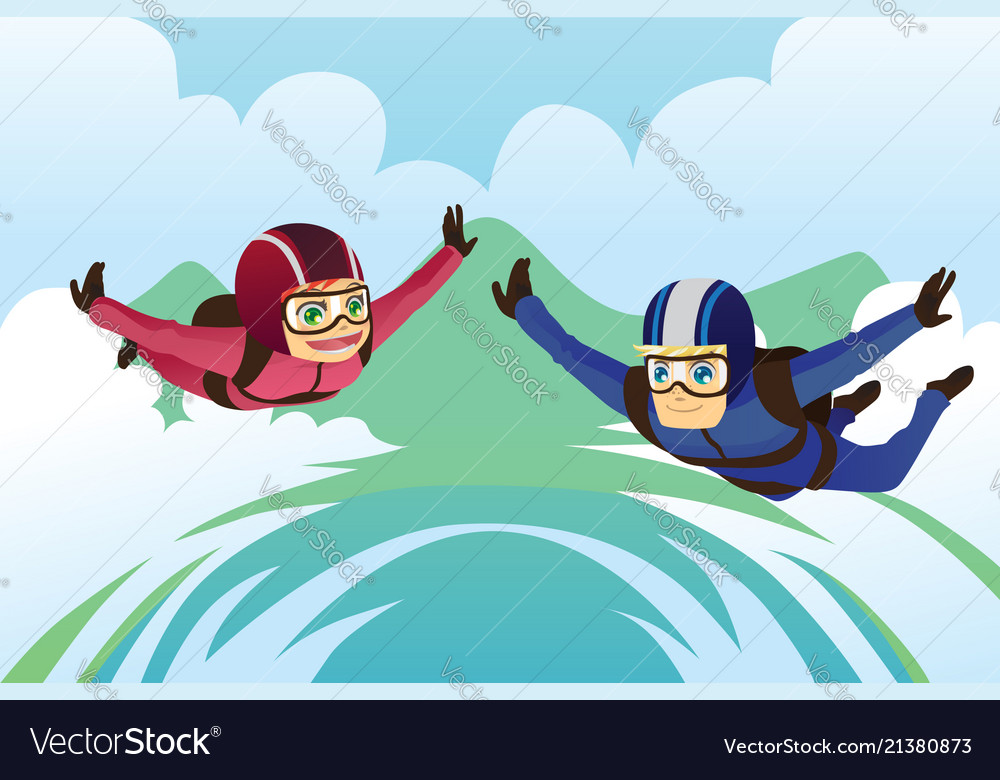 Skydiving Royalty Free Vector Image - VectorStock