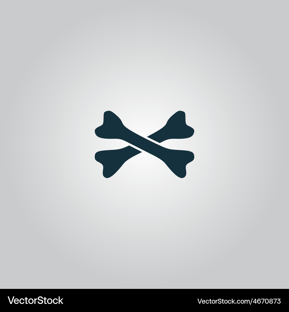 Two bone icon Royalty Free Vector Image - VectorStock