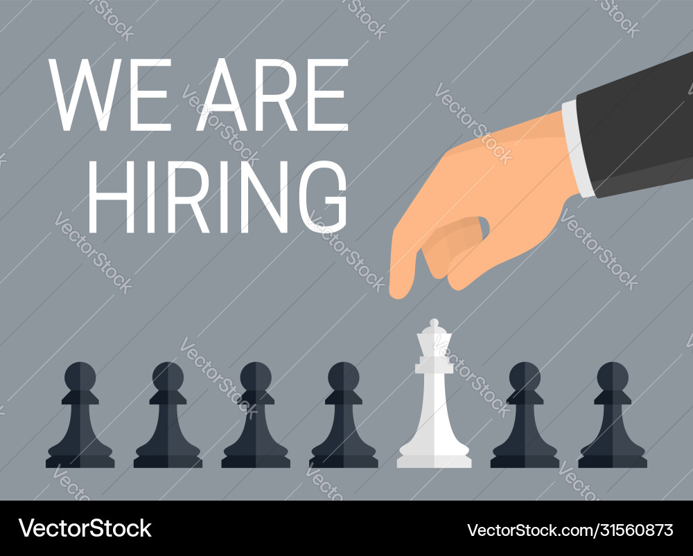 We are hiring employees concept human hand Vector Image