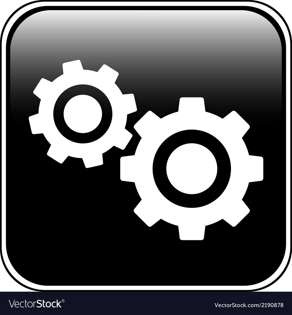 Settings button Royalty Free Vector Image - VectorStock