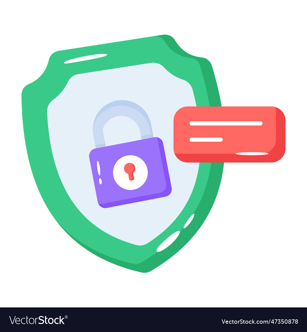 Shield lock Royalty Free Vector Image - VectorStock