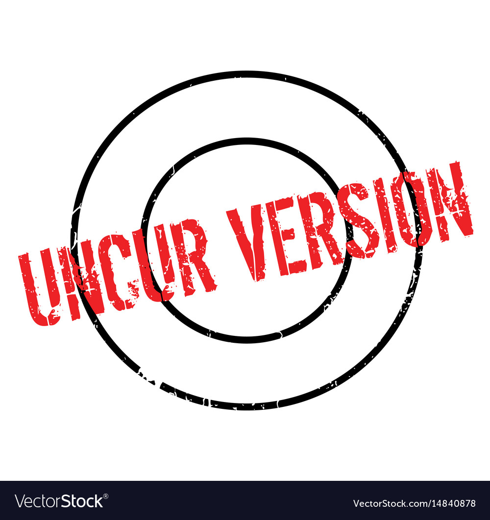 Uncur version rubber stamp Royalty Free Vector Image