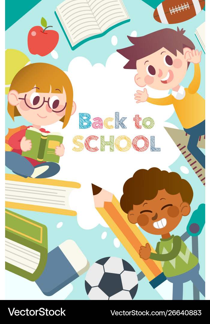 Back to school poster graphic templates Royalty Free Vector