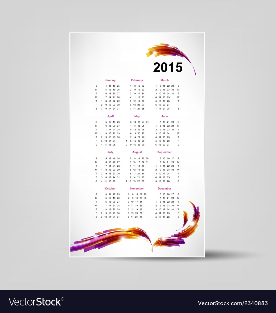 Calendar Royalty Free Vector Image - VectorStock