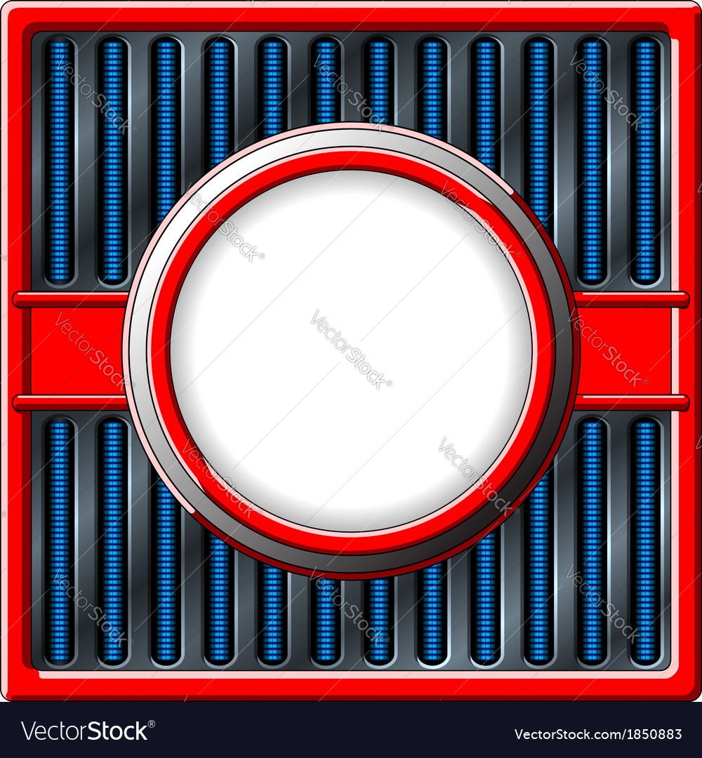 Chrome retro frame Royalty Free Vector Image - VectorStock