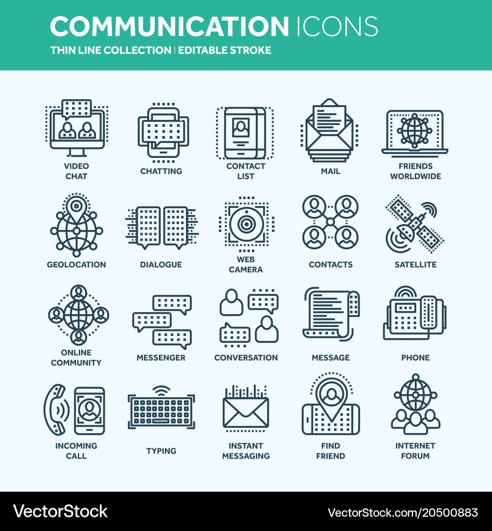 Communication social media online chatting Vector Image
