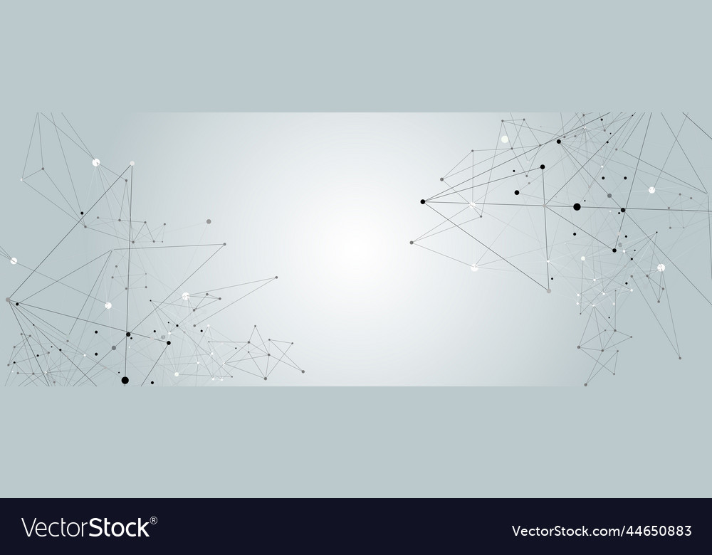 Connect triangle structure in abstract style Vector Image