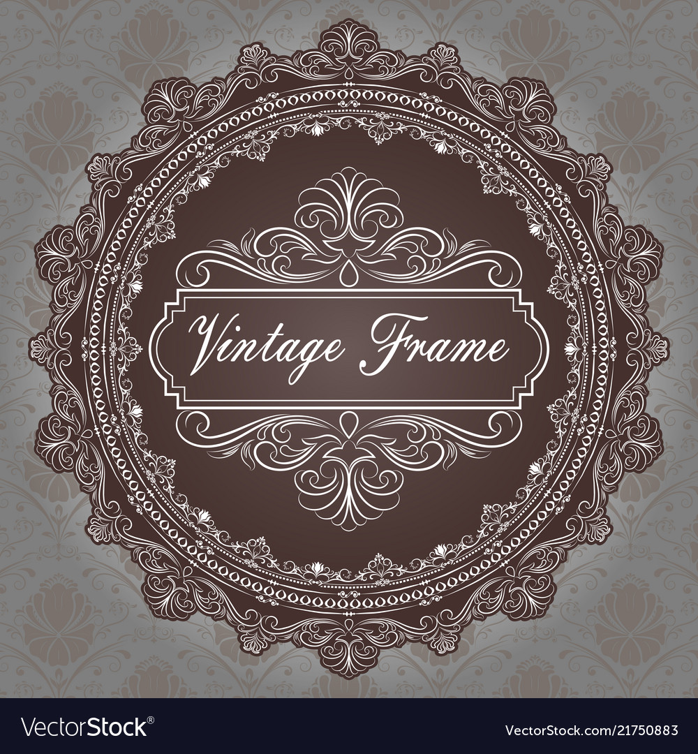 Decorative circle frame Royalty Free Vector Image