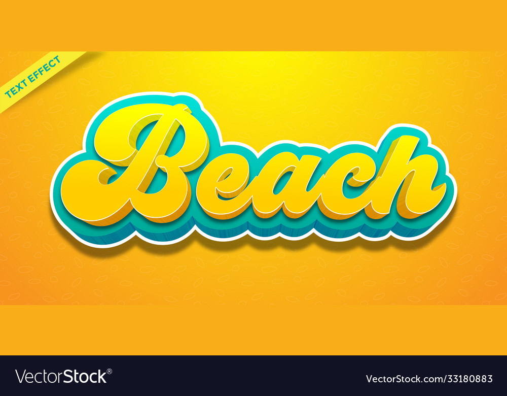 Editable text style effect typography template Vector Image