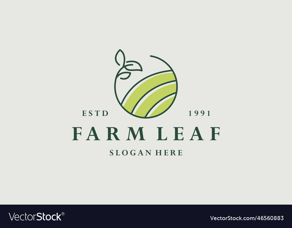 Farm leaf Royalty Free Vector Image - VectorStock
