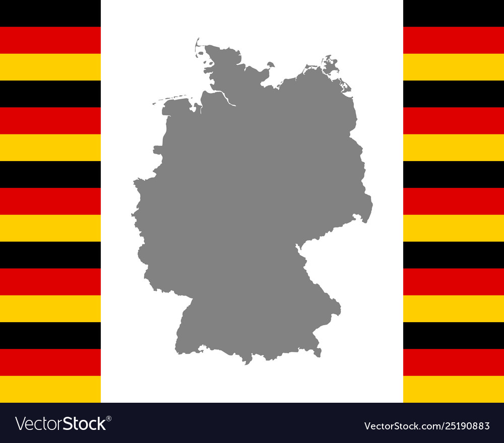 German flag and map Royalty Free Vector Image - VectorStock