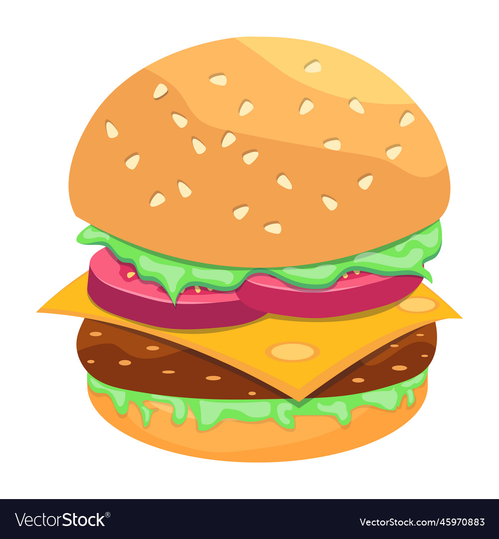 Hamburger Royalty Free Vector Image - VectorStock