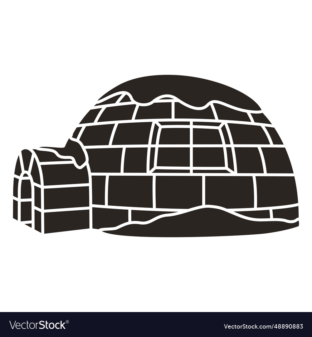 Igloos left window Royalty Free Vector Image - VectorStock